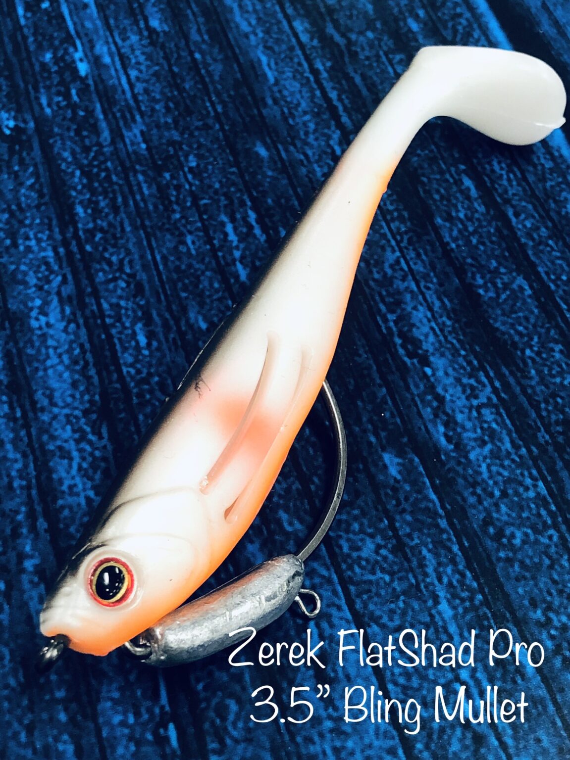 Zerek Flat Shad Pro 3.5″ Bling Mullet | Craigs Fishing Warehouse